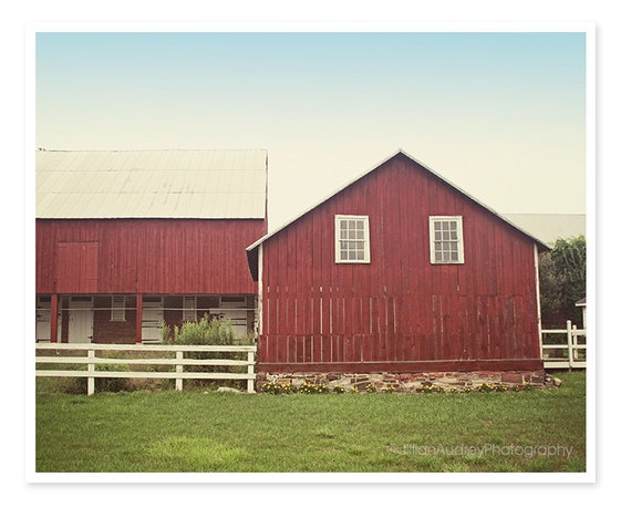 Red Barn Photography Rustic Photograph Farm Landscape