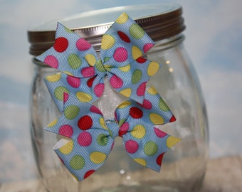 Hot Pink and White Chevron Print Bow by 2twistdsisters on Etsy