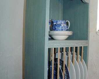 Handcrafted Pine Plate Rack