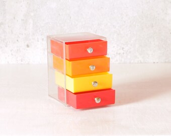 Vintage Rainbow Drawers Multicolored Small Desktop Organizer Drawer ...
