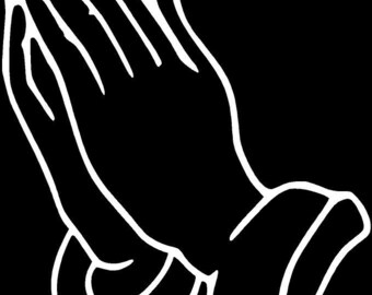 Praying hands decal | Etsy