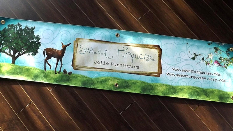 1x4 Foot Vinyl Banner Printing Full Color Craft Show Fair