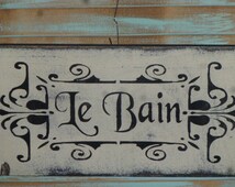 Popular items for french bathroom sign on Etsy