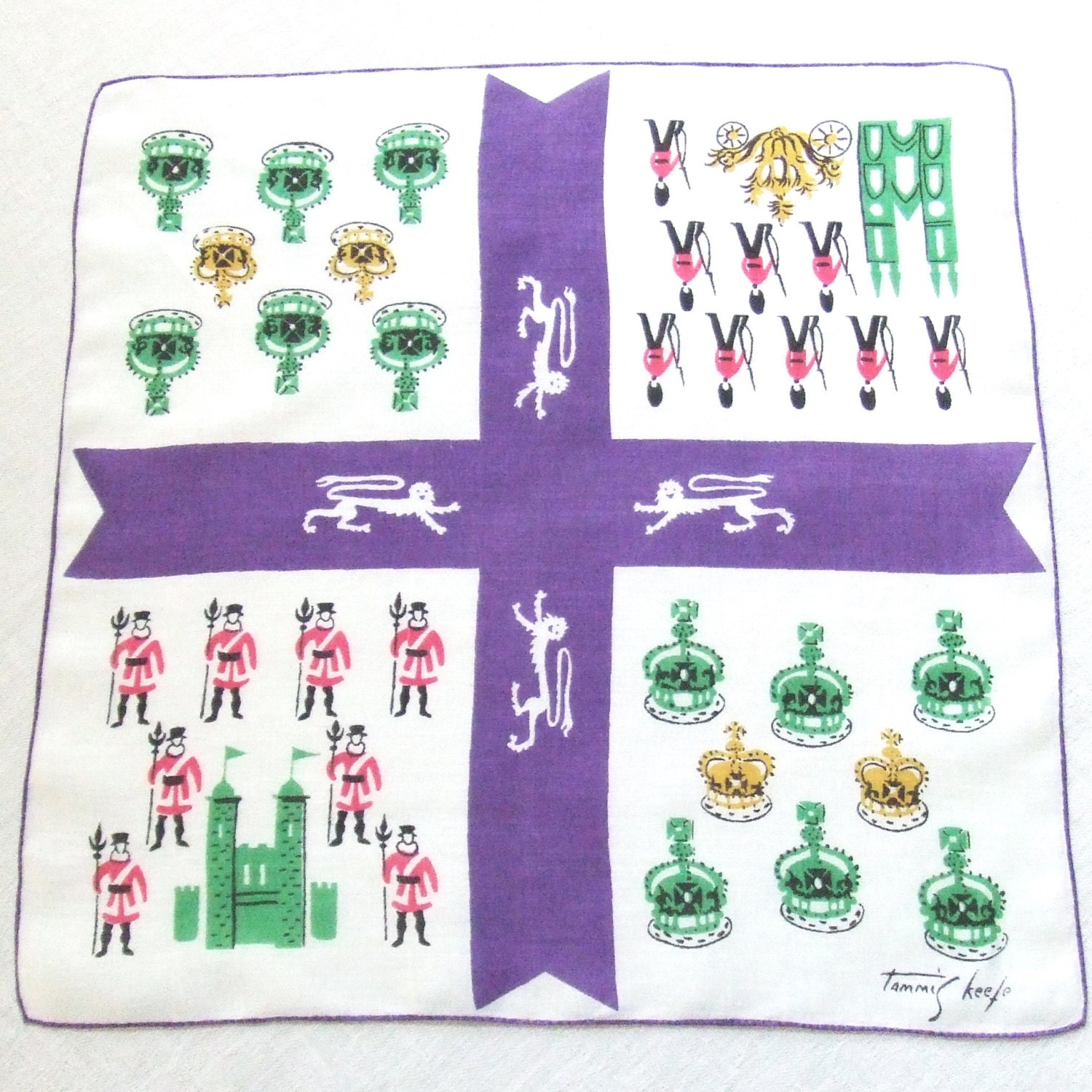 Tammis Keefe Linen Handkerchief British Royalty – Haute Juice