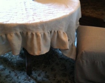 Farm Table Primitive Style in Distressed Cream and Warm