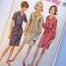 Simplicity 6698 1966 Button Front Belted Dress Pattern Size