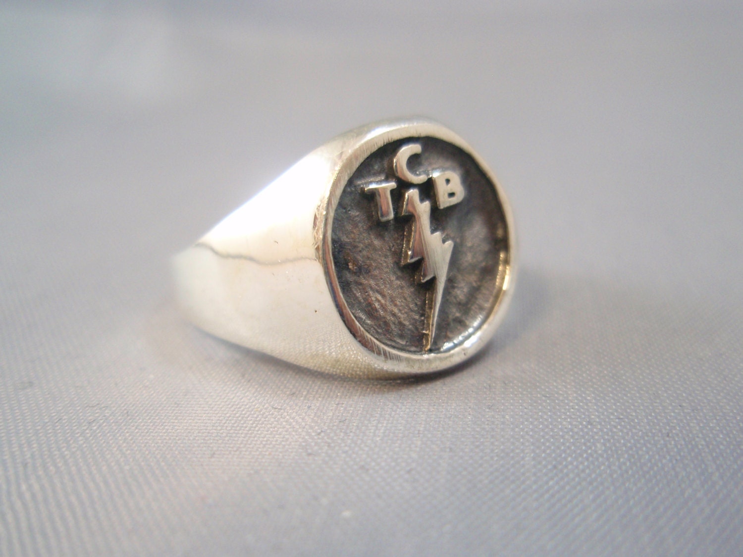 Elvis Presley Tcb Ring Solid Sterling Silver 925 All by itz8686