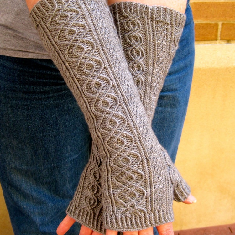 Knit Mitt Pattern: Totally Cabled Long by WearableArtEmporium