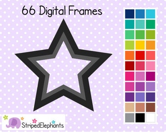 Cutout Scalloped Circle Digital Frames 3 by StripedElephants