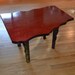 live edge red elm single slab dining table