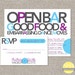 wedding invitation open bar and good food diy printable