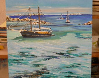 Sardinia Blue Seaside Sardinia Island Oil Sardegna Oil