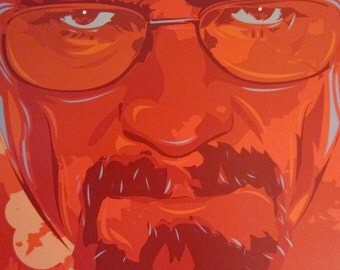 Jerry Garcia Stencil Art Print by taylorlindgrenart on Etsy