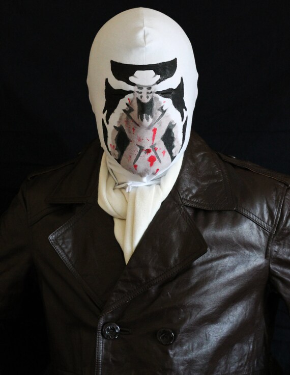 Rorschach mask moving inkblots bloodsplatter Before Watchmen