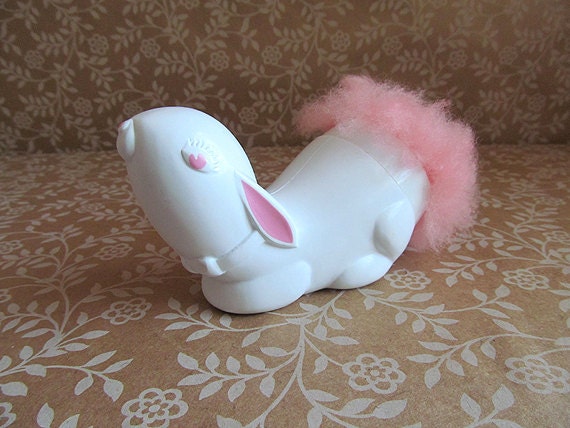 Vintage Avon 1970s Her Prettiness Bunny Powder Puff
