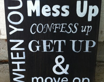 Wooden Inspirational Sign