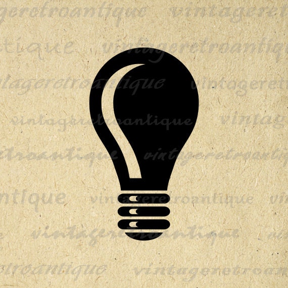 Items similar to Light Bulb Graphic Digital Printable Idea Light Bulb ...