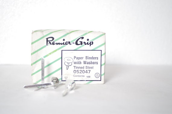 Paper fastener binders and washers tinned steel. Metal