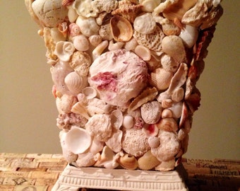 Popular items for seashell vase on Etsy