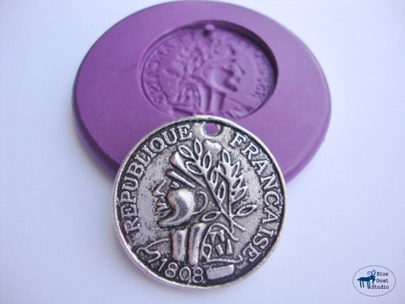Ancient Coin Mold Silicone Mold Polymer Clay Resin