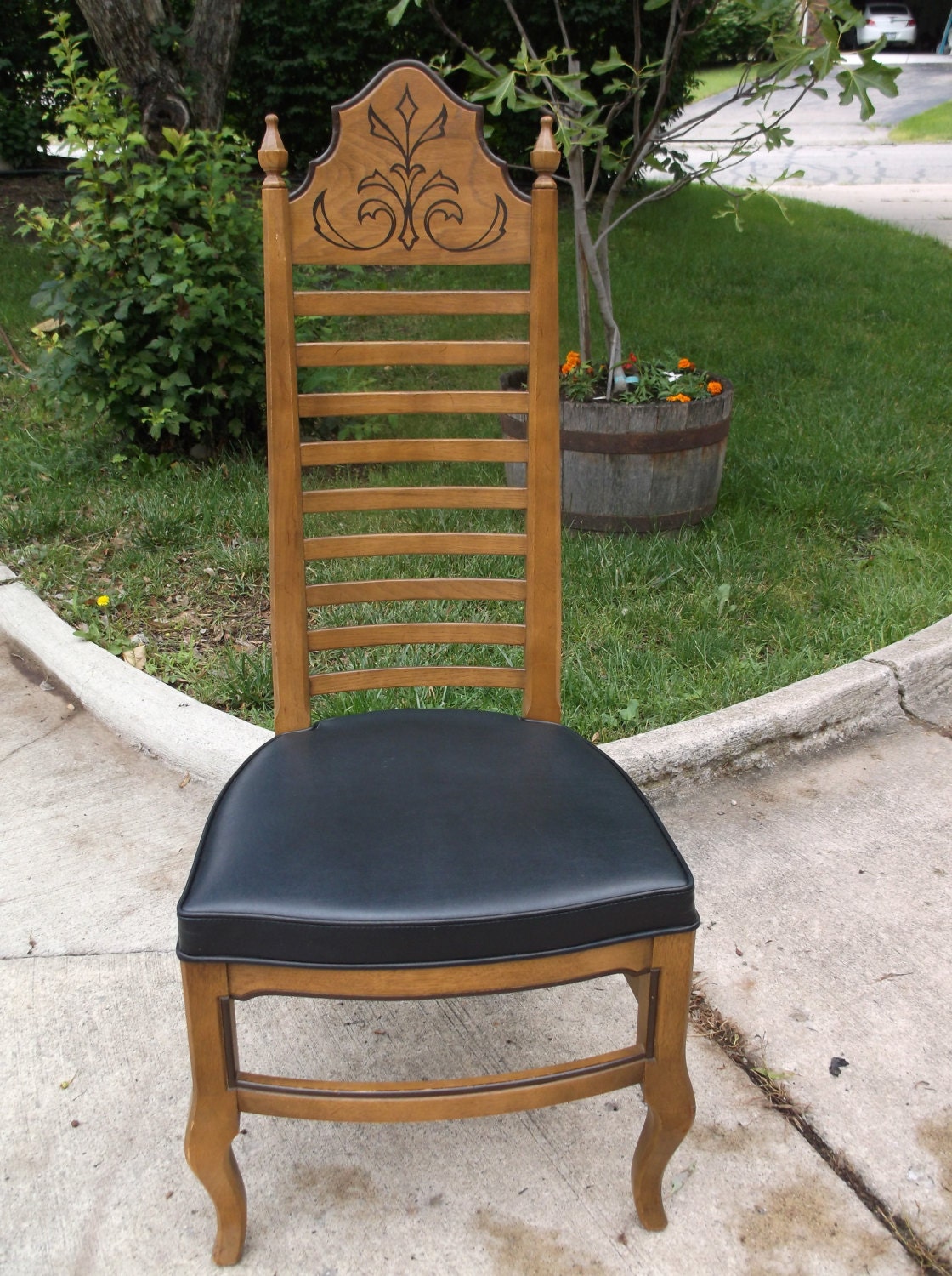 A superb and super rare mid century high back ladder back French ...