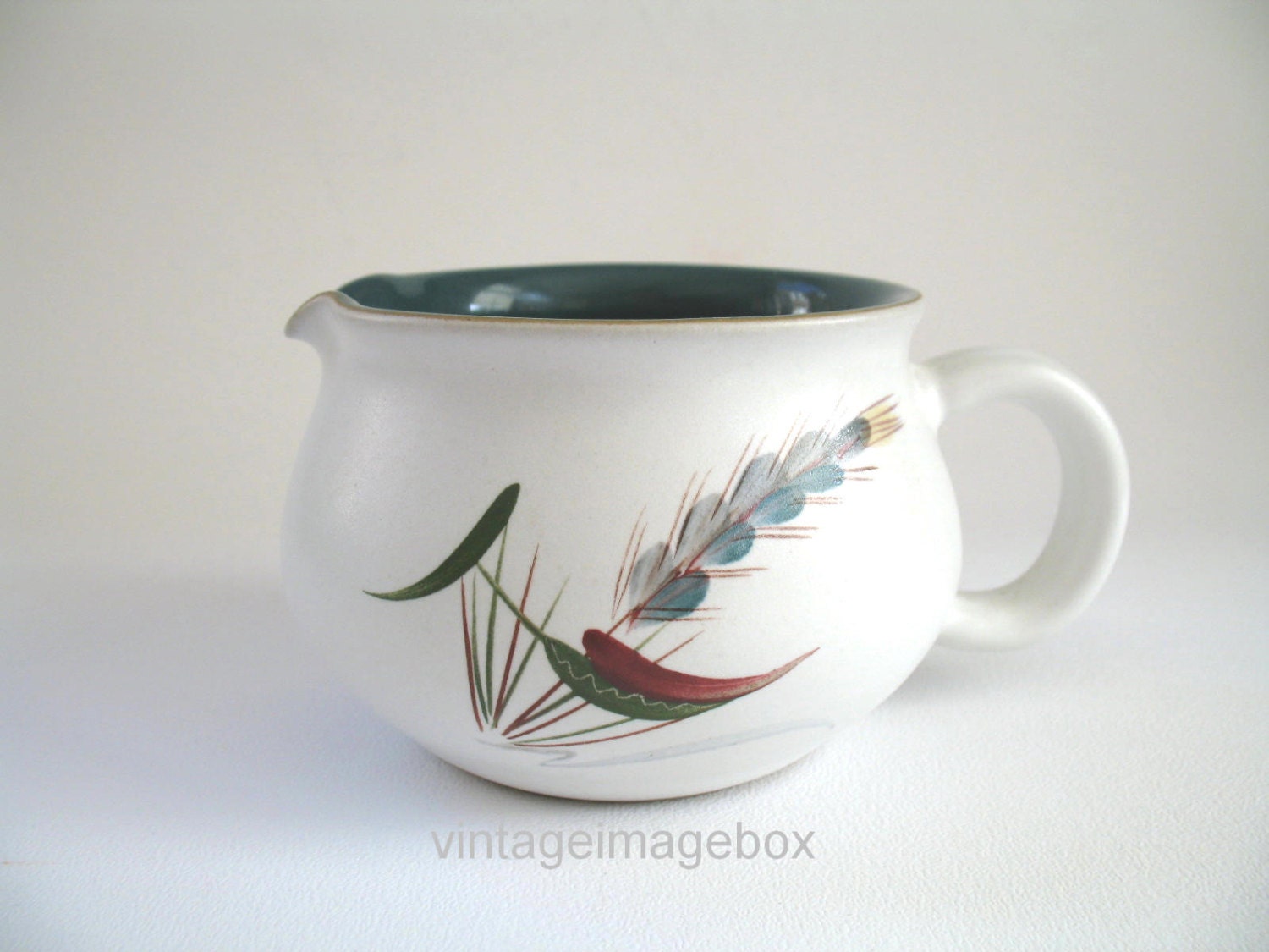 DENBY Greenwheat jug, vintage 1960s 1970s ceramic, retro 60s 70s ...