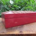 Vintage Red Trinket Jewelry Box Grapevine Trinket Box