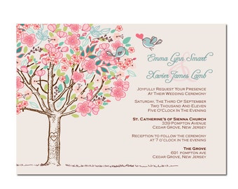 Tree Wedding Invitation DIY PRINTABLE Digital File or Print