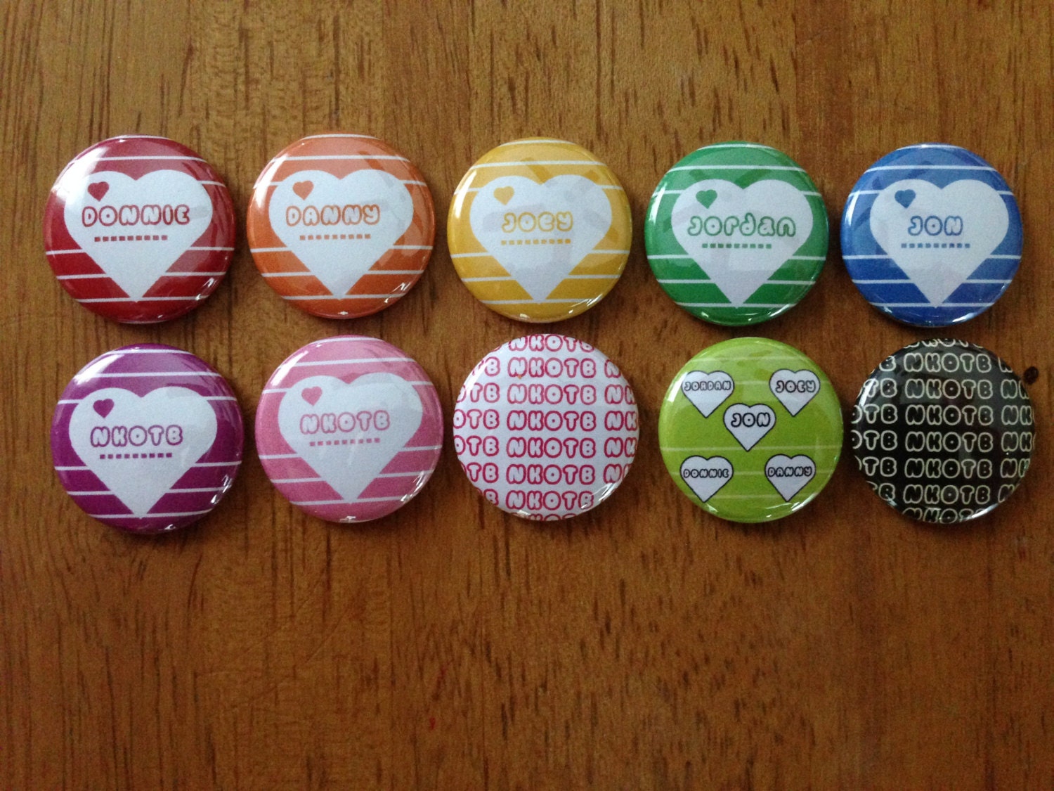 New Kids on the Block – 80s Music Button set of 10 Pinback Buttons ...