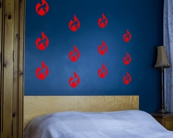 Flame decal | Etsy