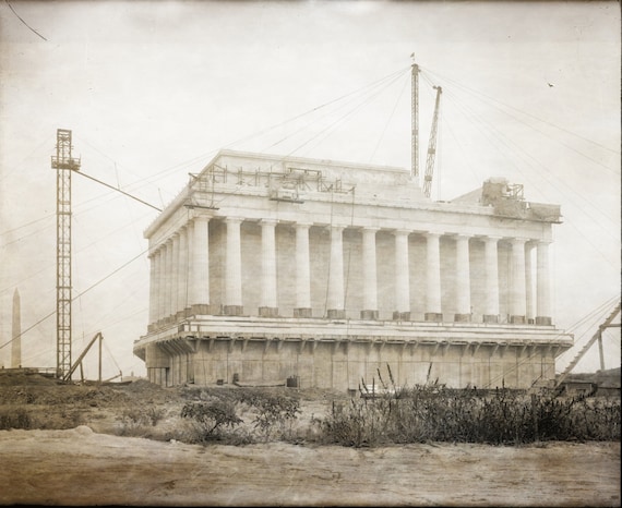 Lincoln Memorial Construction 1917 1