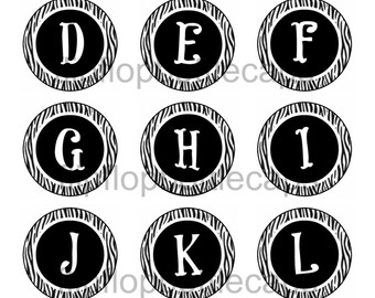 Zebra alphabet | Etsy