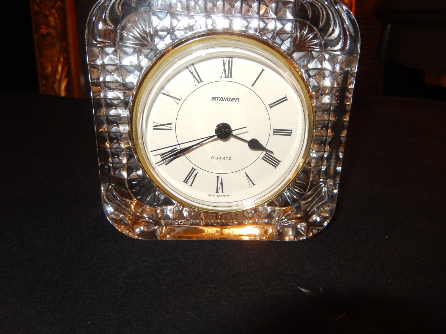 WEST GERMANY CRYSTAL Staiger Clock by SevenPeaksAntiques on Etsy