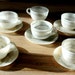 Set of 6 Vintage Antique Old Egyptian Alabaster Tea Cups and