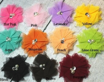 Wholesale flower- Tulle Mesh Flowers- fabric flowers- wholesale silk ...