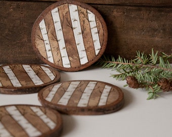 Popular items for wood slice coasters on Etsy