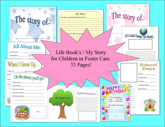 33 Page Foster Care Life Book My Story Book Printable Etsy