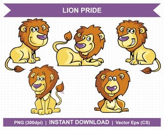 Popular items for lion clipart on Etsy