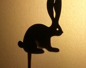 Items similar to Handcut Brass Bunny Shadow Puppet with Copper Handle and Antiqued Patina From ...