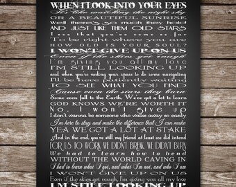 Jason Mraz - I Won't Give Up On Us- Custom Printable Poster - Add names ...