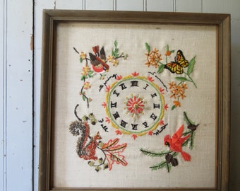 Popular items for embroidered clock on Etsy