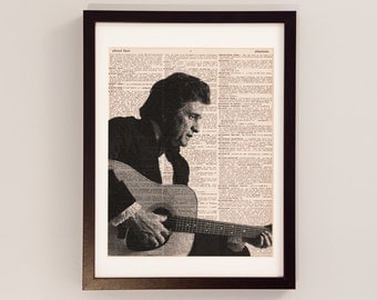 Johnny cash print | Etsy