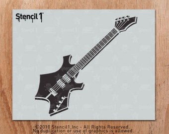 Guitar stencil | Etsy