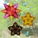 Brown Window Star Made with Translucent Kite Paper