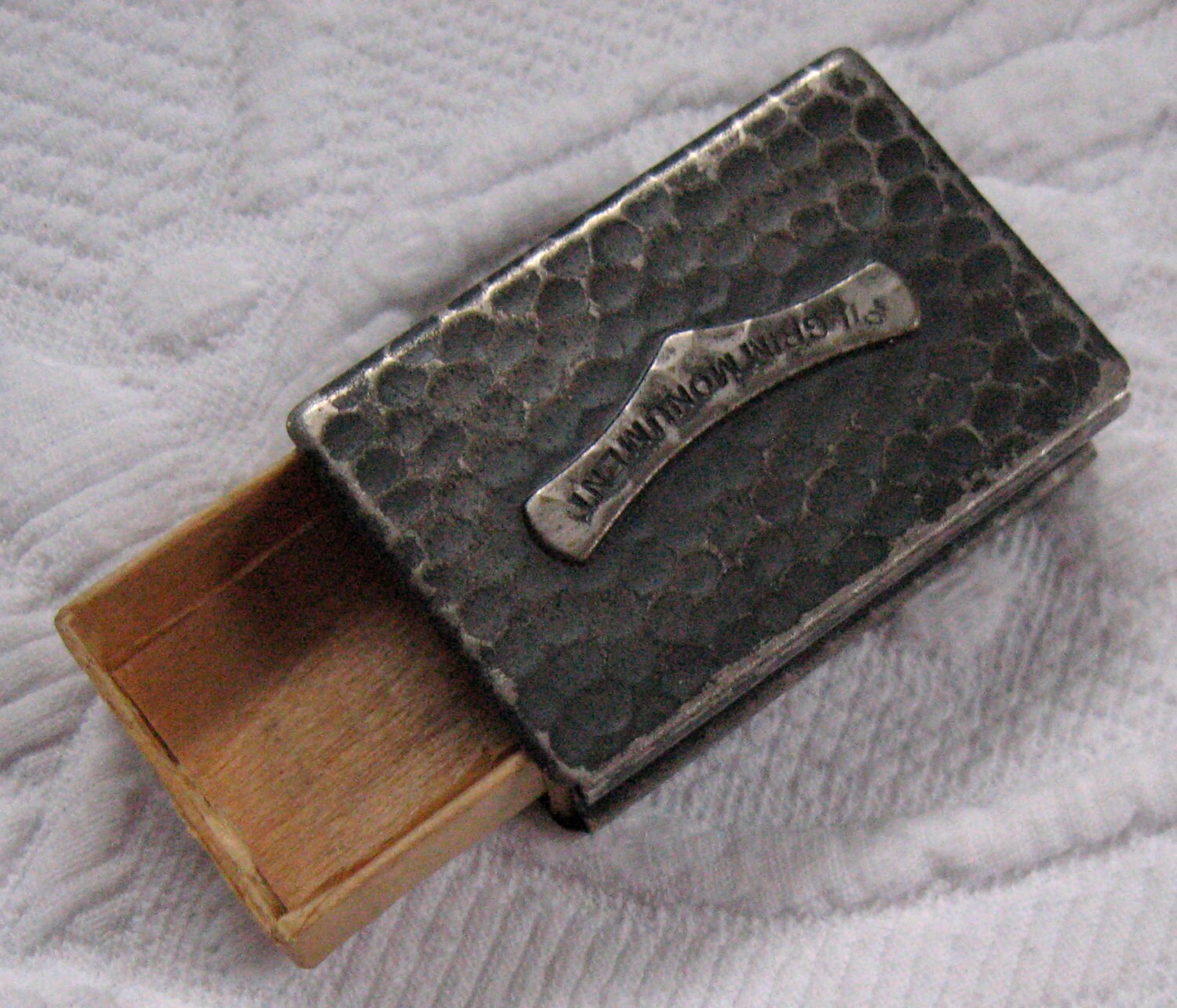 Silver Plated Matchbox “Pilgrim Monument” – Haute Juice
