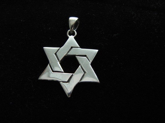Men's Large Star of David Pendant Stylish Sterling by UniversalAge