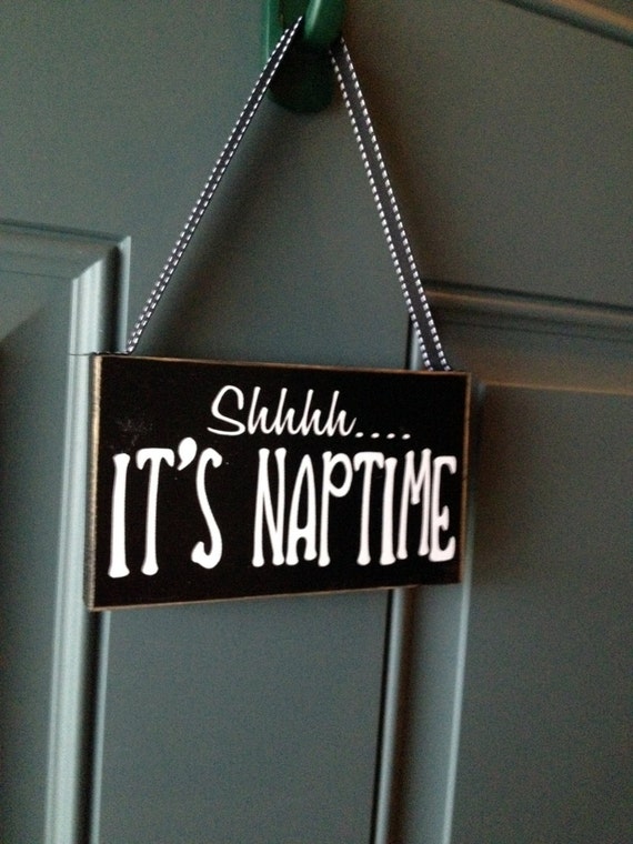 Do Not Disturb Shhhh It's Nap time wood sign by creativecatt