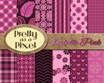 Retro Pink Digital Paper Pack INSTANT DOWNLOAD by PrettyAsAPixel
