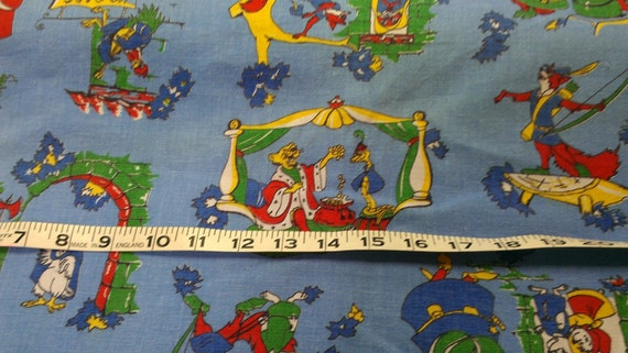 Disney Robin Hood Print Cotton Fabric over 3 yards