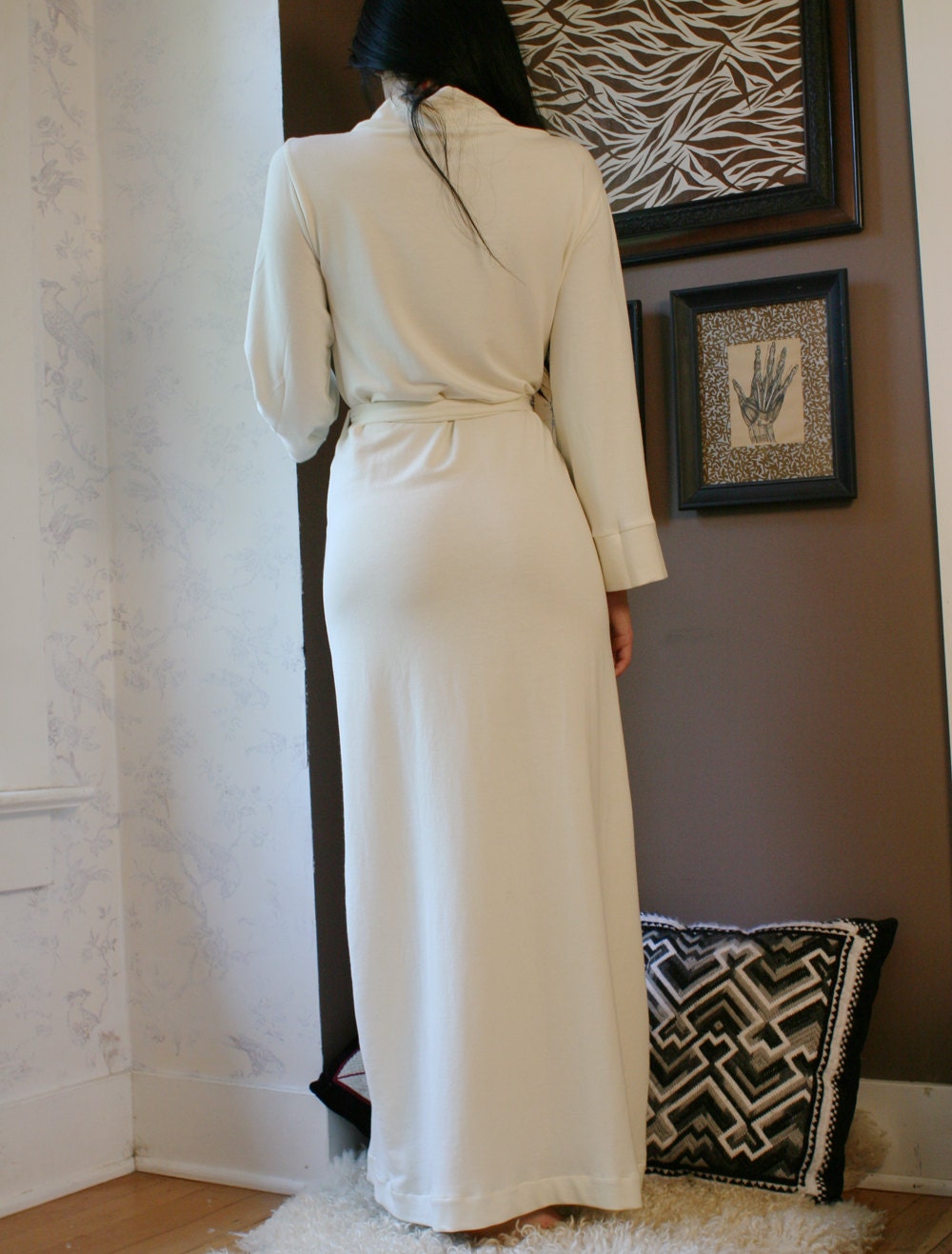 womens long robe BAMBOO TERRY made to order